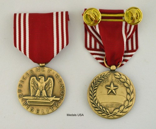 Army Good Conduct Medal - prong & clutch back regulation full size USA ...