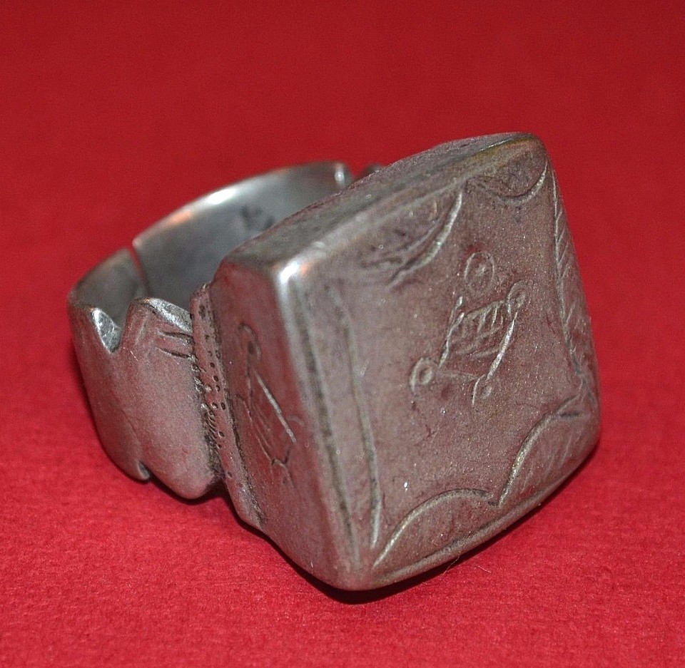 Large Antique African Tuareg Ethnic Coin Silver Ring Niger, Africa ...