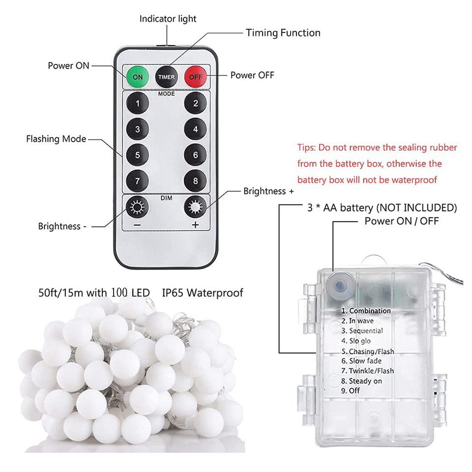 Fairy Lights Battery Operated String Light Remote String Lights For ...