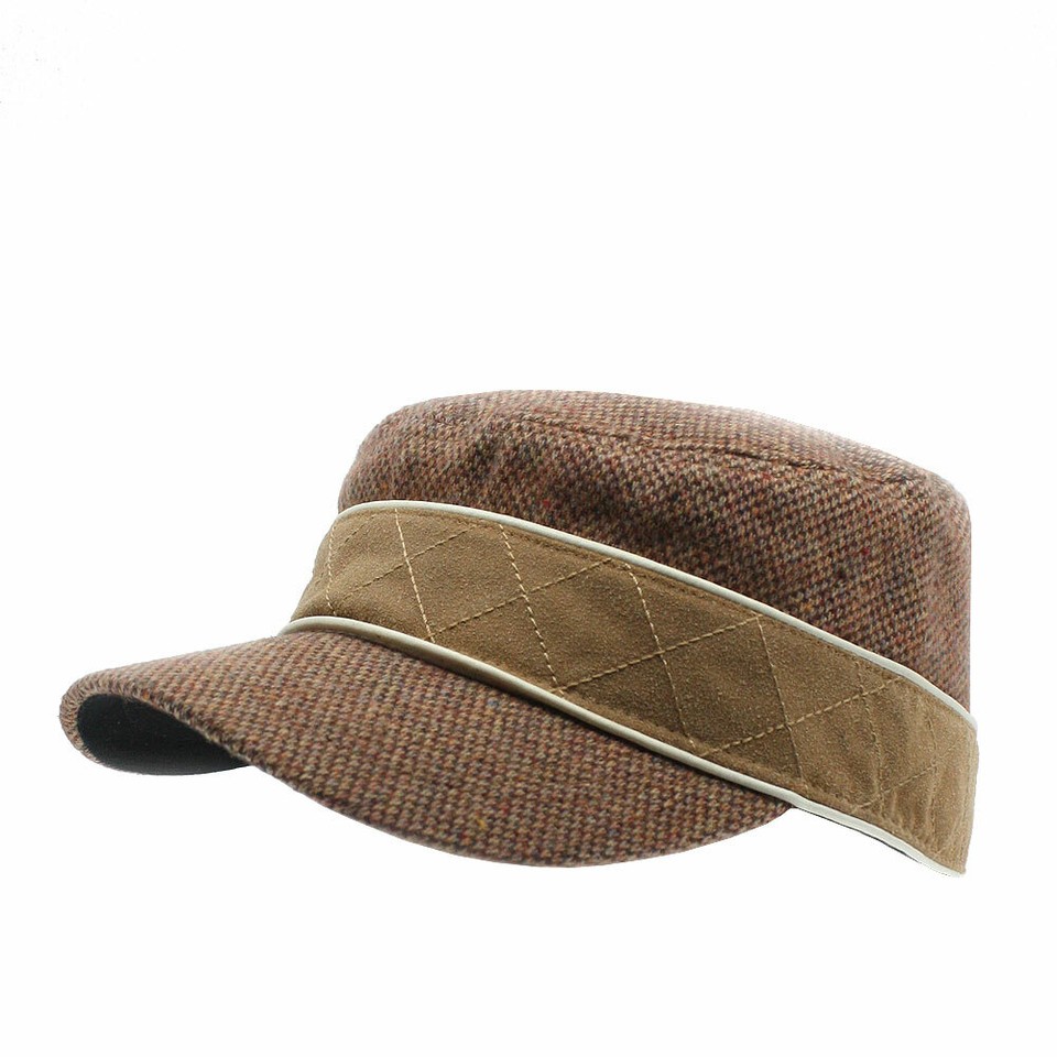 New Fall Winter Army Men Women Cadet Hunting Cap L XL Wool Black Olive ...