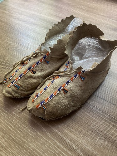 Native American Indian Moccasin Shoes Alaska Canada Athabaskan Used ...