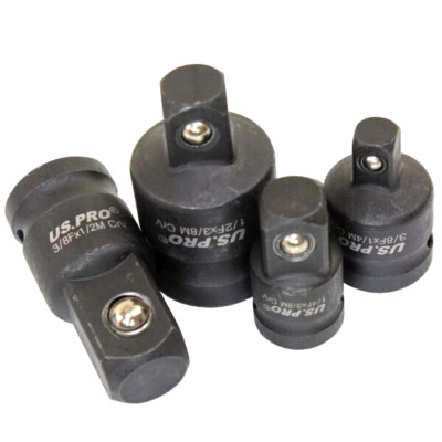 US PRO 4pc Impact Socket Adaptor Set 1/4 3/8 1/2 Step Down Reducer 3504 ...