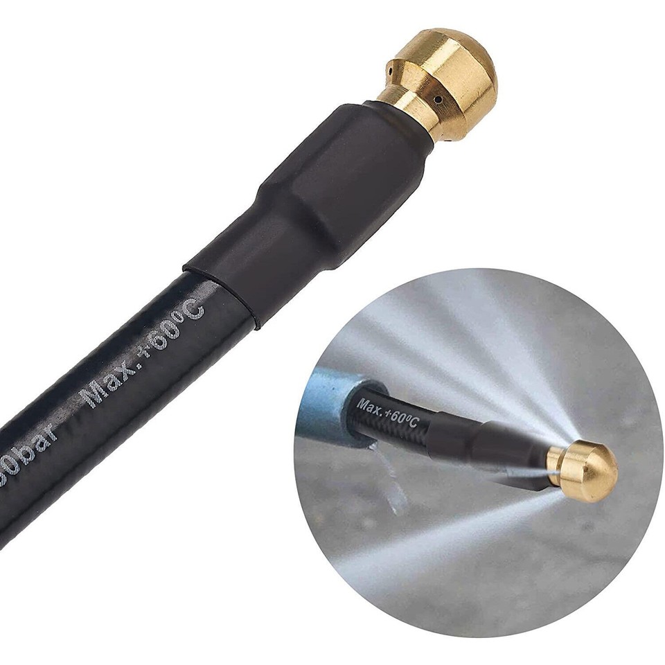 10M High Pressure Drain Jet Washer Hose Drain Pipe Sewer Jetter Kit for ...