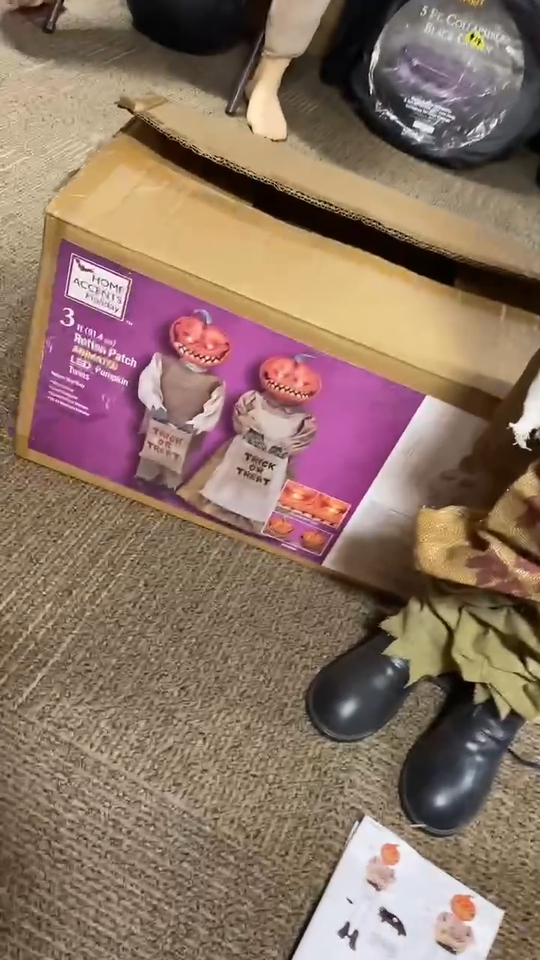 Halloween Prop 3 Ft Rotten Patch Animated Led Pumpkin Twins. Work Great ...