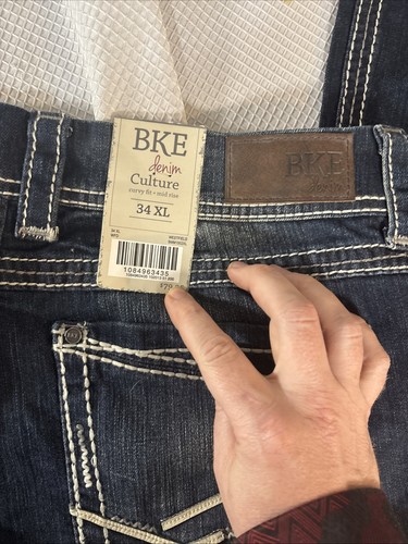 NWT BKE Denim Culture Curvy Fit Mid Rise 34XL Dark Wash | eBay