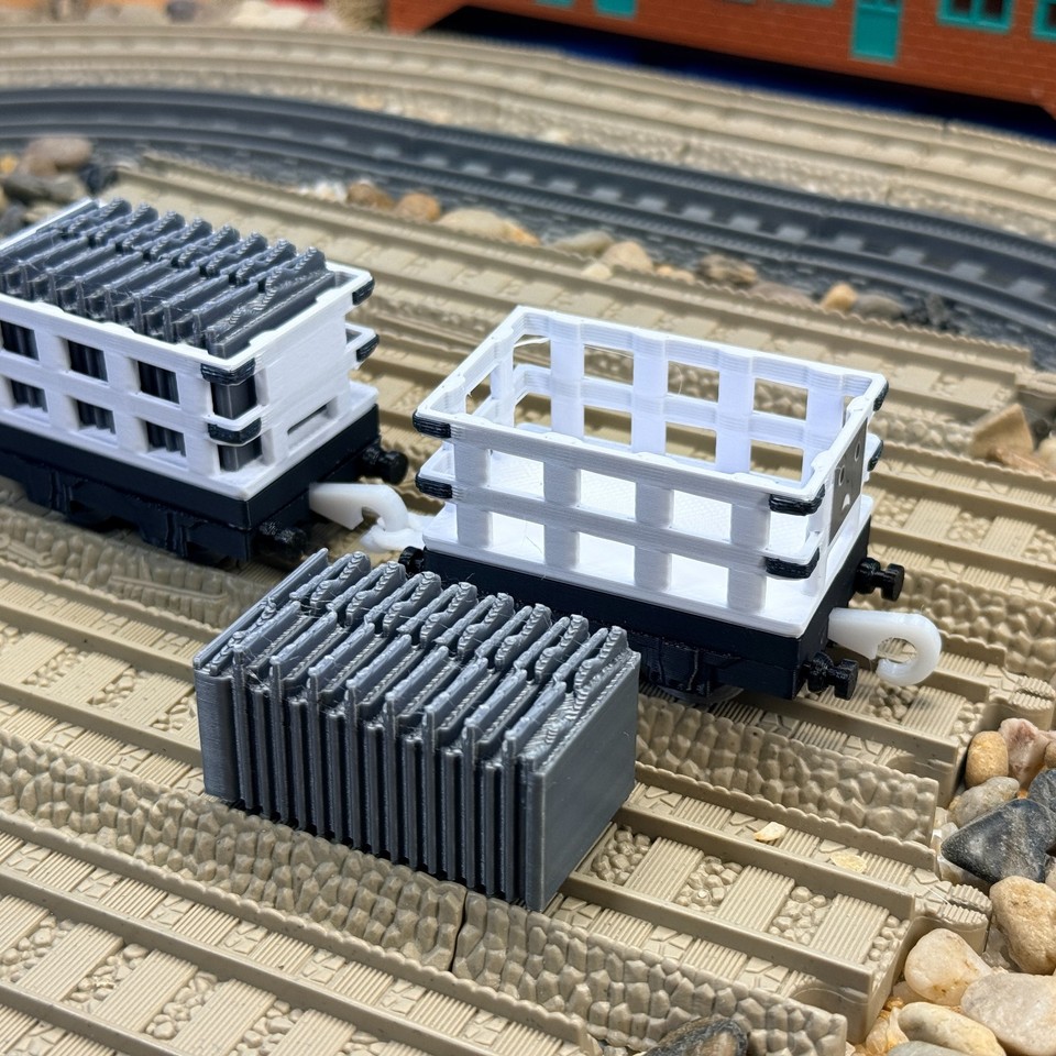 Trackmaster Railway 3 Narrow Gauge White Slate Train Custom Made Thomas ...