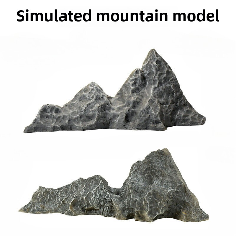 Diorama Mini Berg Modell Realistische Felsen Eisenbahn Layout Gebäude ...