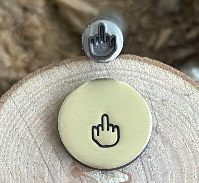 MIDDLE FINGER Metal Stamp Steel Marking Metal Die Finger Impact Punch ...