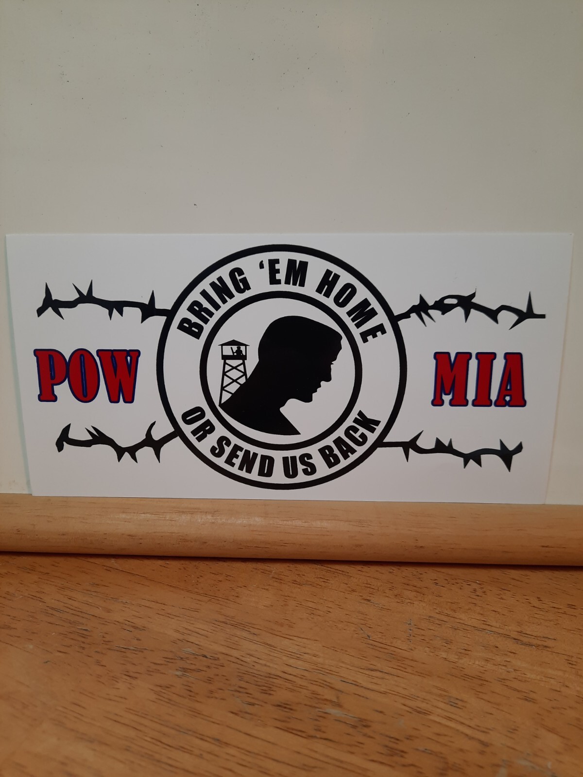 POW MIA Bring 'Em Home or Send Us Back Bumper Sticker U.S. Military | eBay
