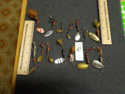 Lot of 14 Mixed Mepps Spinner Baits, other Lures Assorted Sizes ...