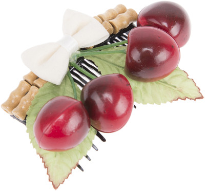 Tiki MELDA Bamboo BAMBUS Kirschen CHERRY Bow HAARKAMM Rockabilly | eBay