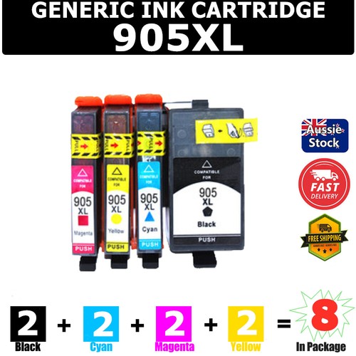 8X Generic 905XL HP905XL Ink Cartridge For HP Officejet 6950 6956 6960 ...