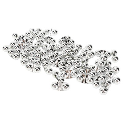 (Silver)50PCS Fishing Double Rattle Metal Sea Fishing Attractor Bell ...