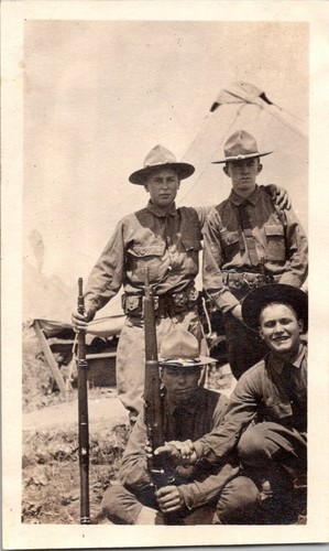 Vtg Army Infantry Rifles Posing WWI 1900s Black White 2.5 x 4.25 Photo ...