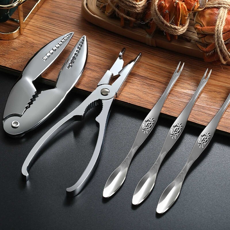 Zinc Alloy Crab Shrimp Tool Kitchen Lobster Clamp Pliers Clip Pick | eBay