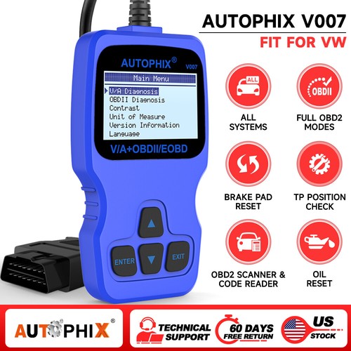 AUTOPHIX V007 for Audi VW All System OBD2 Scanner Diagnostic Tool ...