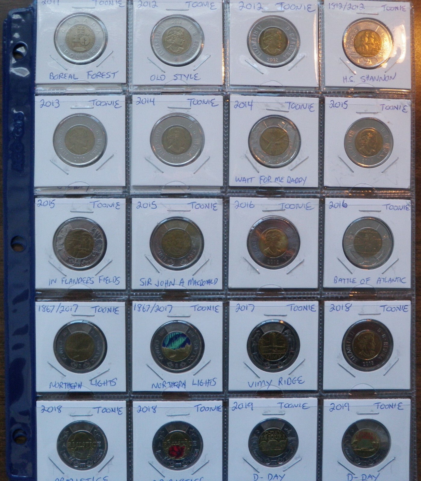 1996-2023-- Canadian Toonie Collection Made for Circulation Collection ...