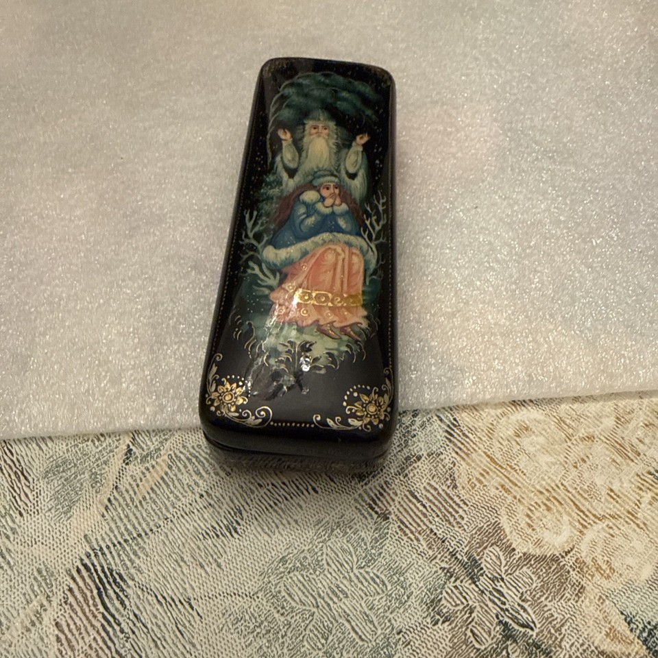 Russian ORIGINAL Signed Hand Painted Lacquer Box Fairy Tale Morozko | eBay
