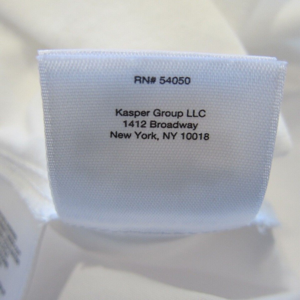 Anne Klein Women's XL White Button Front Bell Tie Sleeve Blouse w ...