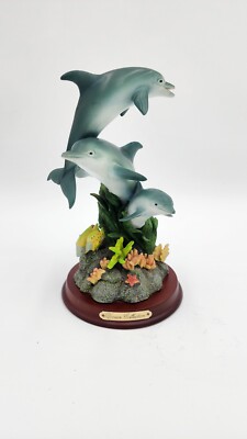 Marlo Collection 3 Dolphins 9-inch Tall Figurine Marine Life Bottlenose ...
