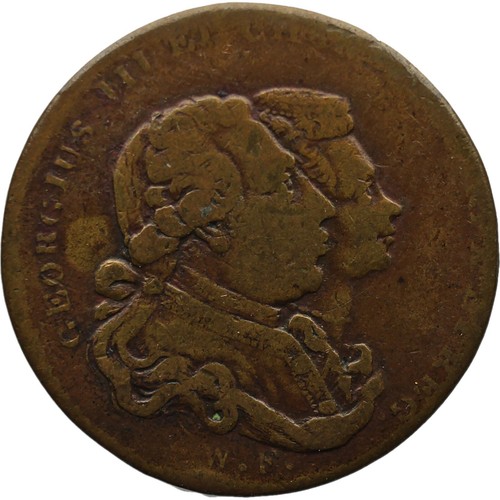 1790 George III and Charlotte Patrons Virtue Middlesex Farthing Token ...