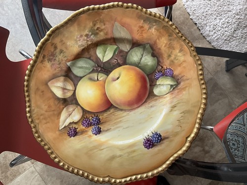 Coalport Handpainted Fallen Fruit Pattern Cabinet Plate Signed Norman ...
