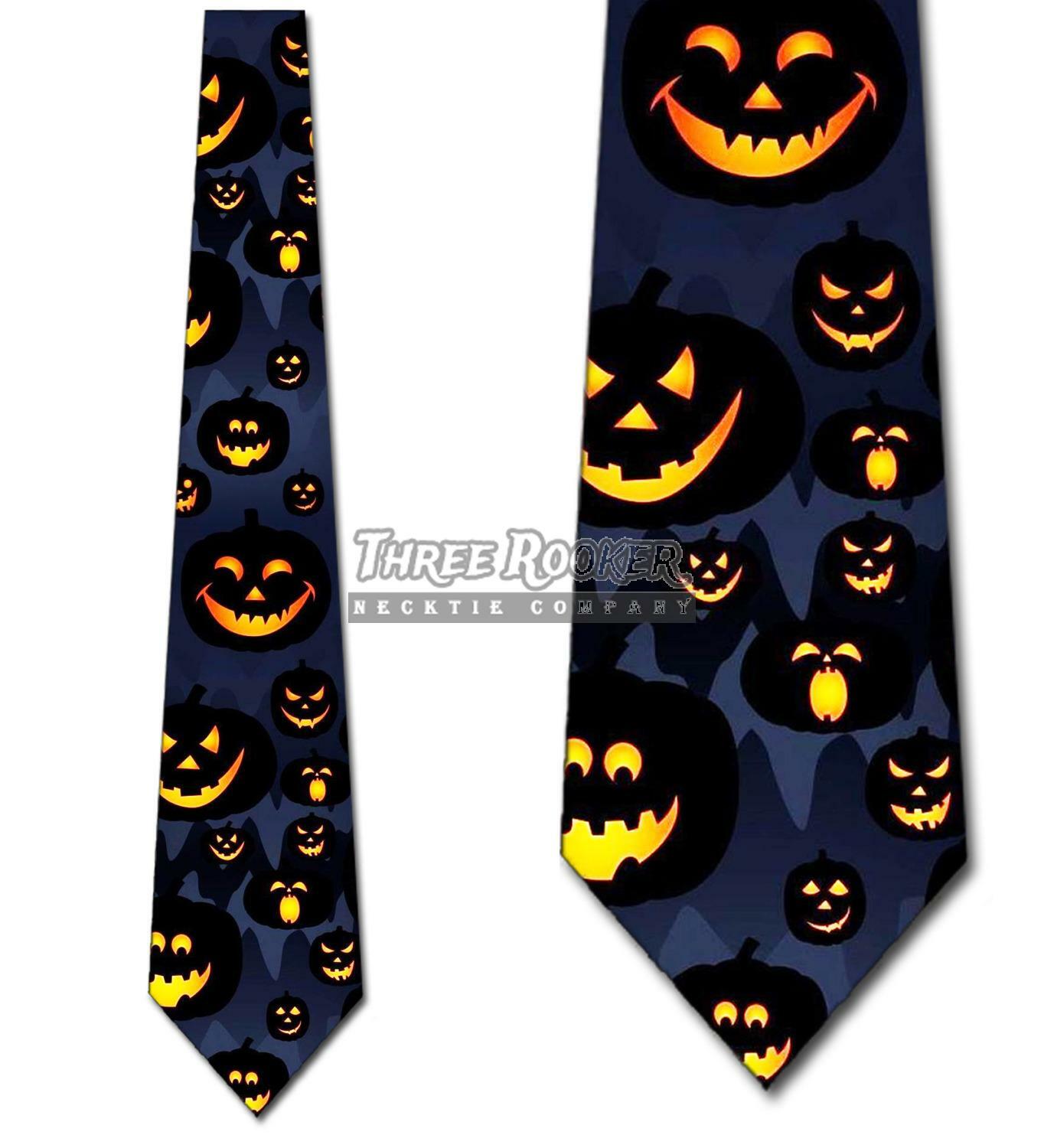 Halloween Ties Mens Jack o Lantern Neckties Pumpkin Tie | eBay