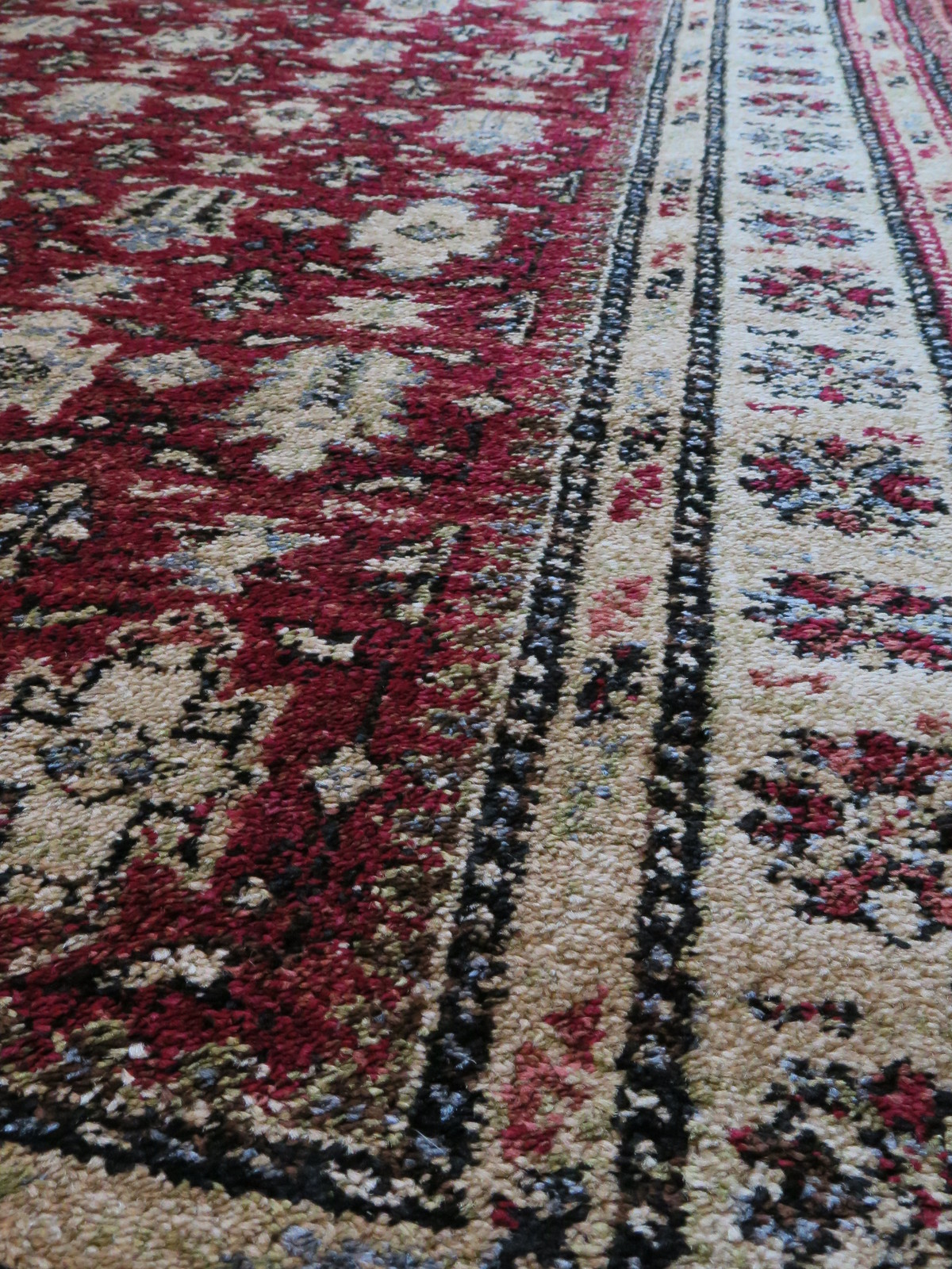 Classic Oriental Traditional Bordered Rug/Red-Black-Beige (160x230cm ...