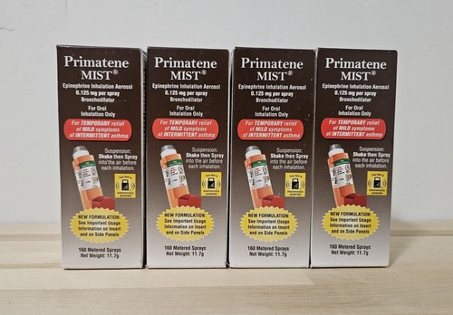 Primatene Mist (4 Pack) - Epinephrine Inhalation Aerosol [EXP: 04/2026 ...