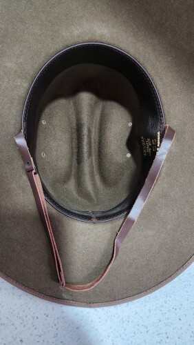 MENS GENUINE AKUBRA AUSTRALIAN MILITARY CC347A BUSHMAN FUR FELT HAT ...