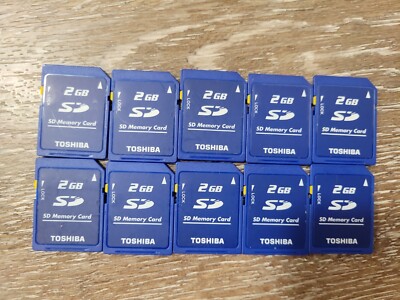 Lot of 10x 2GB Authentic OEM Toshiba SD Memory Cards | eBay