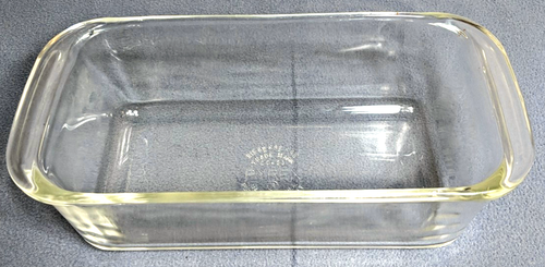 PYREX 213 Loaf Pan Bread Baking Dish Clear Glass 1.5 QT 8.5 x 4.5 x 2.5 ...