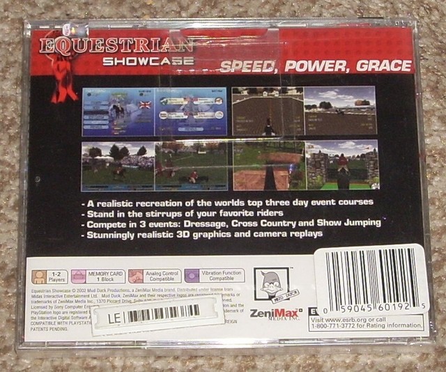 2002 Playstation 1 Equestrian Showcase Video Game Sony PS1 Factory for ...