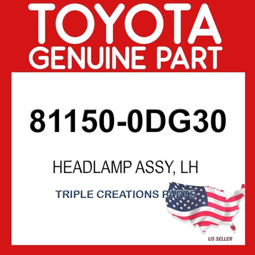 TOYOTA GENUINE 811500DG30 HEADLAMP ASSY, LH 81150-0DG30 | eBay