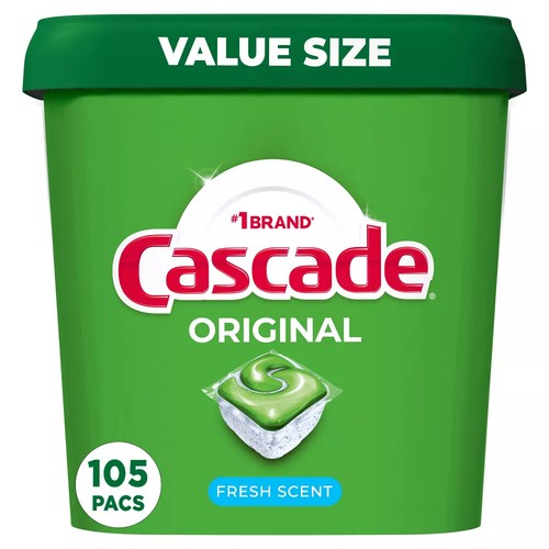 Cascade Total Clean Actionpacs, Dishwasher Detergent Pods, Fresh Scent ...