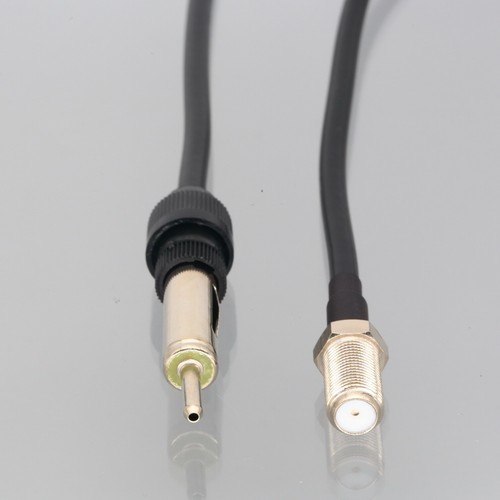 F Female to DIN Plug Car Motorola AM FM Radio Antenna RG58 Coaxial ...