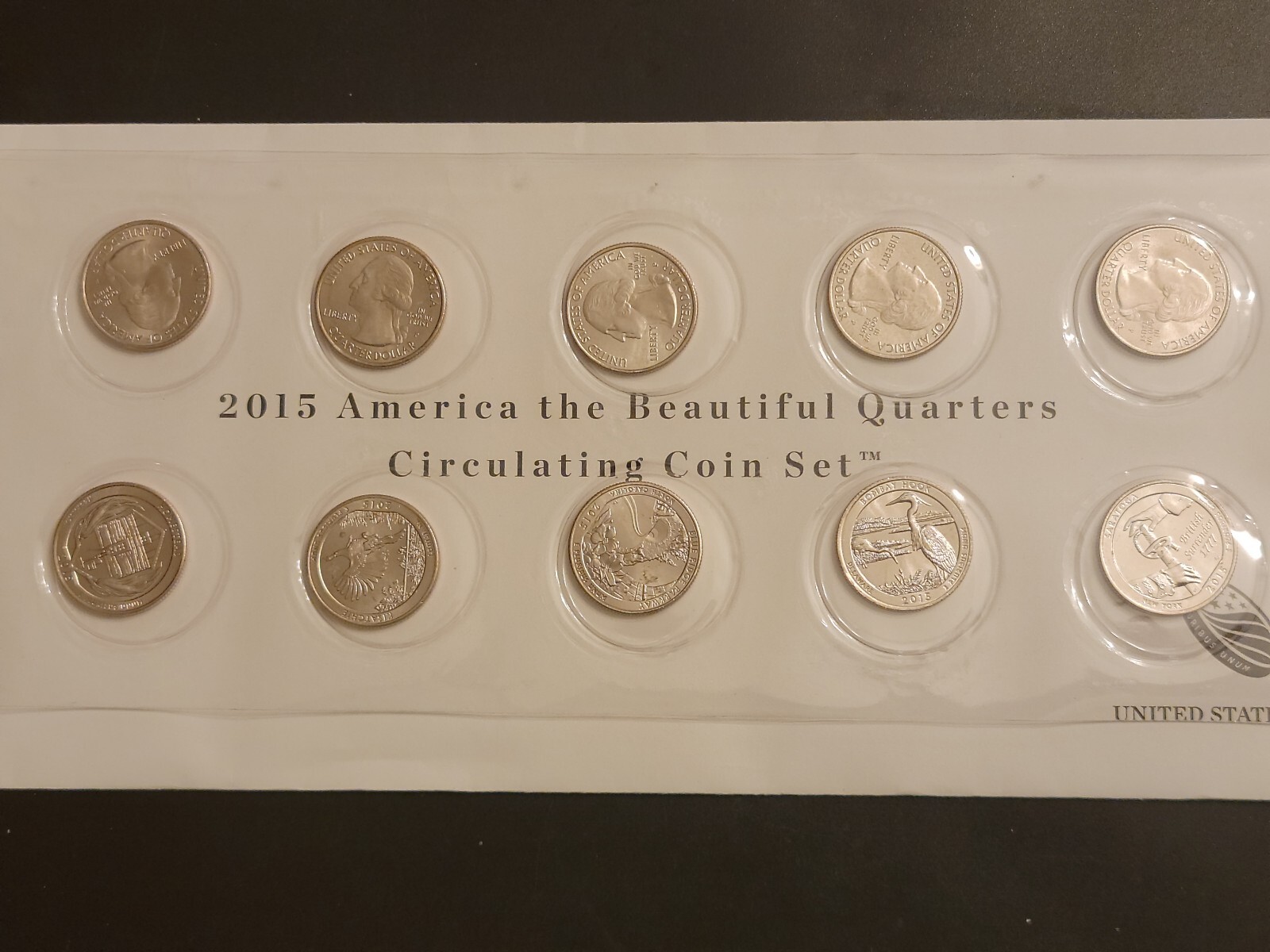 2015 PDS AMERICA THE BEAUTIFUL QUARTERS COMPLETE 15 COIN UNCIRCULATED ...