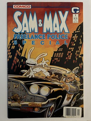 Sam & Max Freelance Police SPECIAL #1 Comico 1989 Steve Purcell Rare ...
