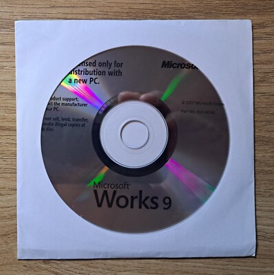 Microsoft Works 9 Installation CD - FREE Post | eBay Australia