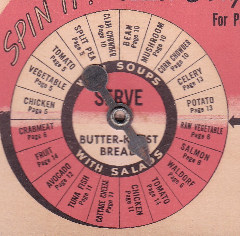 vintage Butter Krust Bread recipe pamphlet with spinner game / free U.S ...