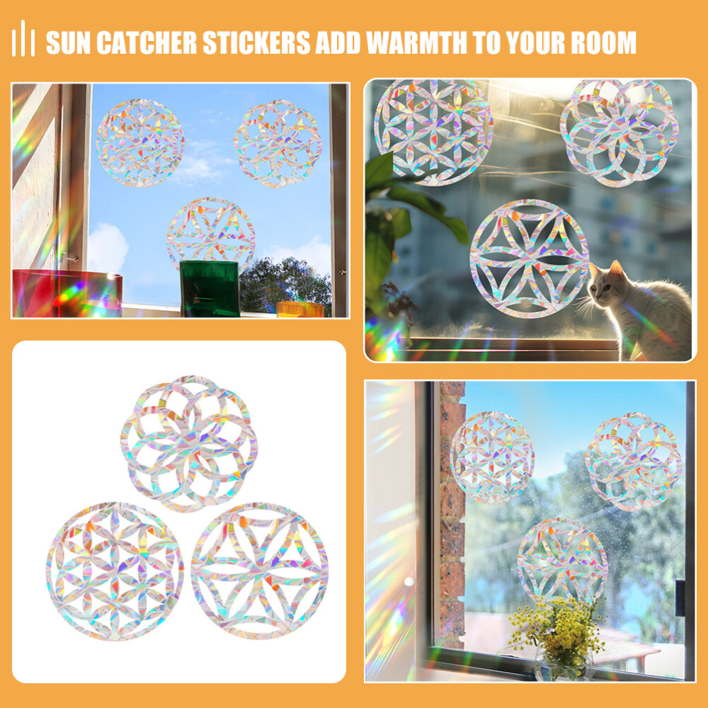 4 PCS Removable Window Decal Rainbow Glass Stickers Cling Prism | eBay