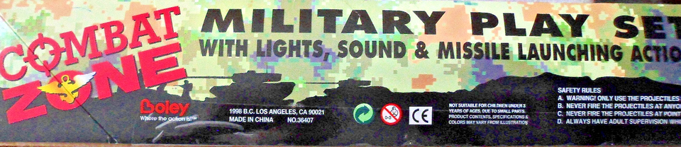 COMBAT ZONE - Military Play Missile Launching Set, Light and Sound, New ...