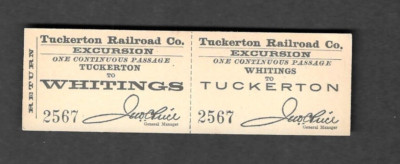 Vintage Tuckerton Railroad Excursion Tickets....2 attached | eBay