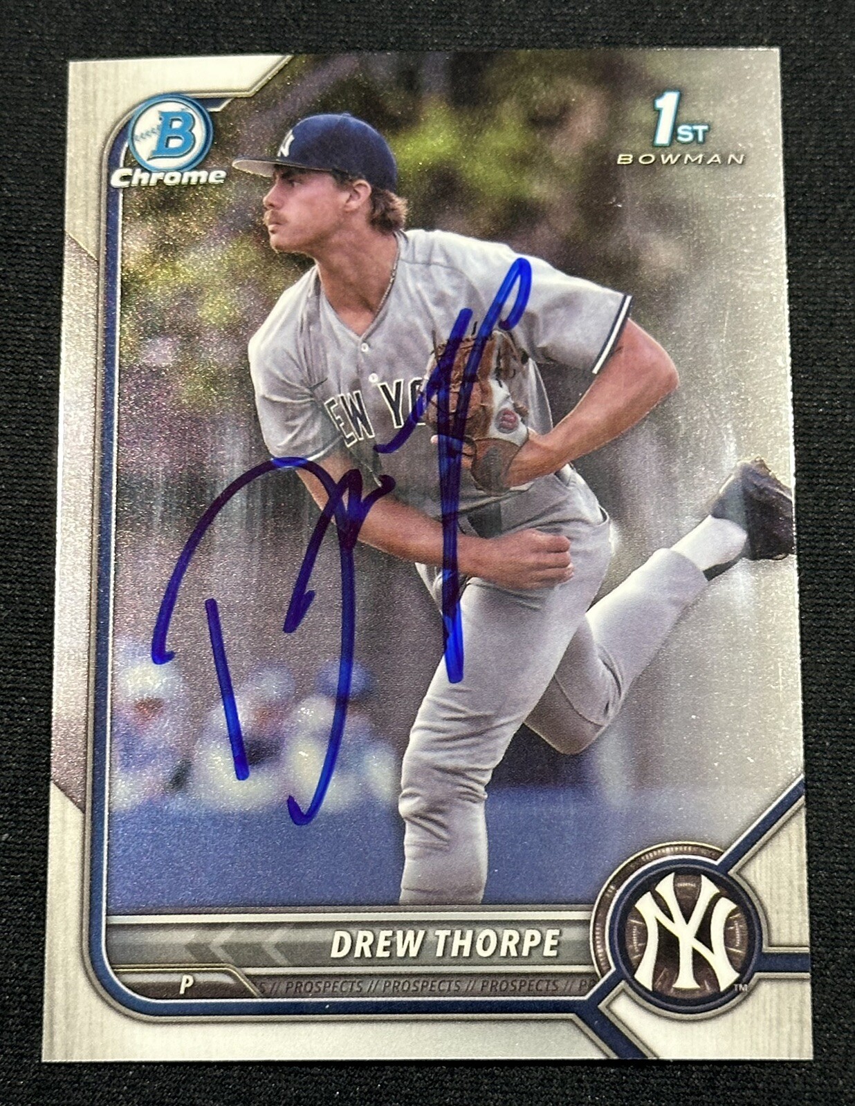 Drew Thorpe Signed 2022 1st Bowman Chrome BDC-25 White Sox Autographed ...