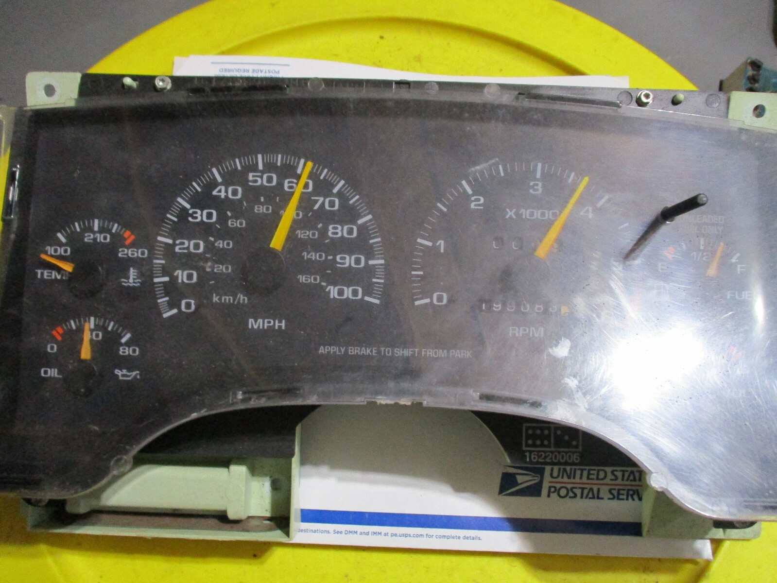 97' BRAVADA SPEEDOMETER CLUSTER GUAGE INSTRUMENT ODOMETER ANALOG DASH ...