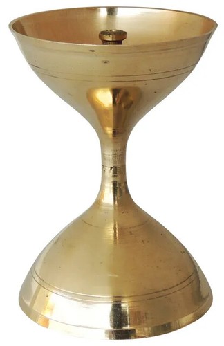 Brass Diya Akhand Deepak Diwali Dia Table Oil Lamp Home Temple 2.8*2.8 ...