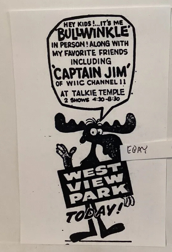 1962 WEST VIEW AMUSEMENT PARK PITTSBURGH PA. BULLWINKLE, WIIC TV 11 NEW ...