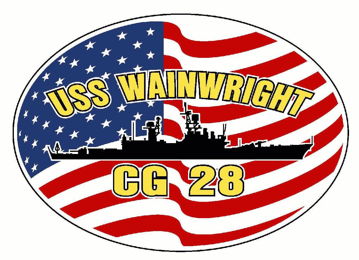 USS WAINWRIGHT CG 28 DLG 28 Oval Decal / Sticker Military USN U S Navy ...