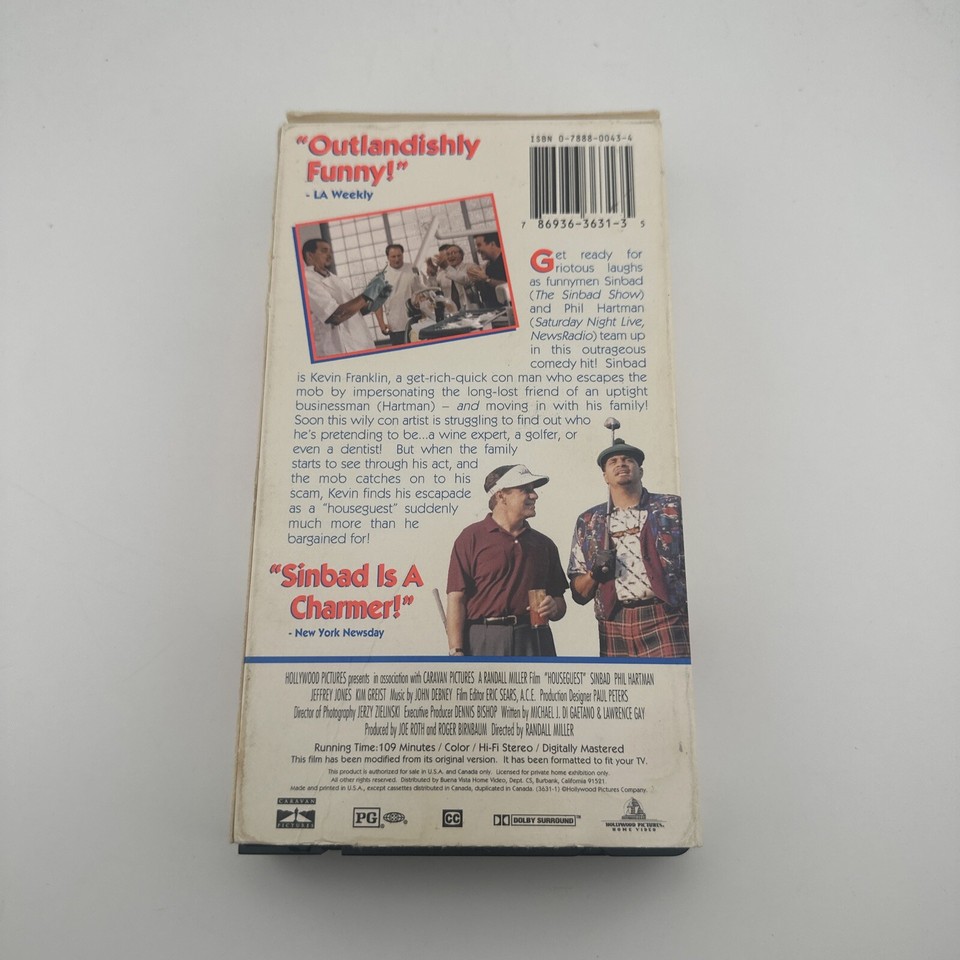 Houseguest VHS 1995 Sinbad And Phil Hartman | eBay