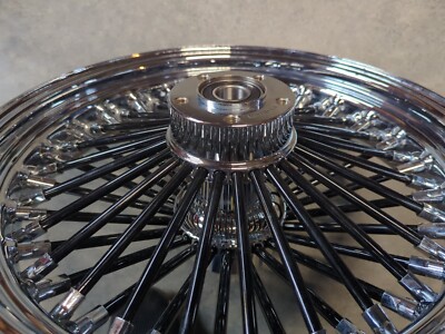 2003-2007 Harley Rear Wheel 16x3.5 FAT 52 3 Spoke Black Powder Coated ...